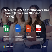 Microsoft 365 A3 for Students Use Benefit | Empowering Student Success – ECF Cloud Solution Store